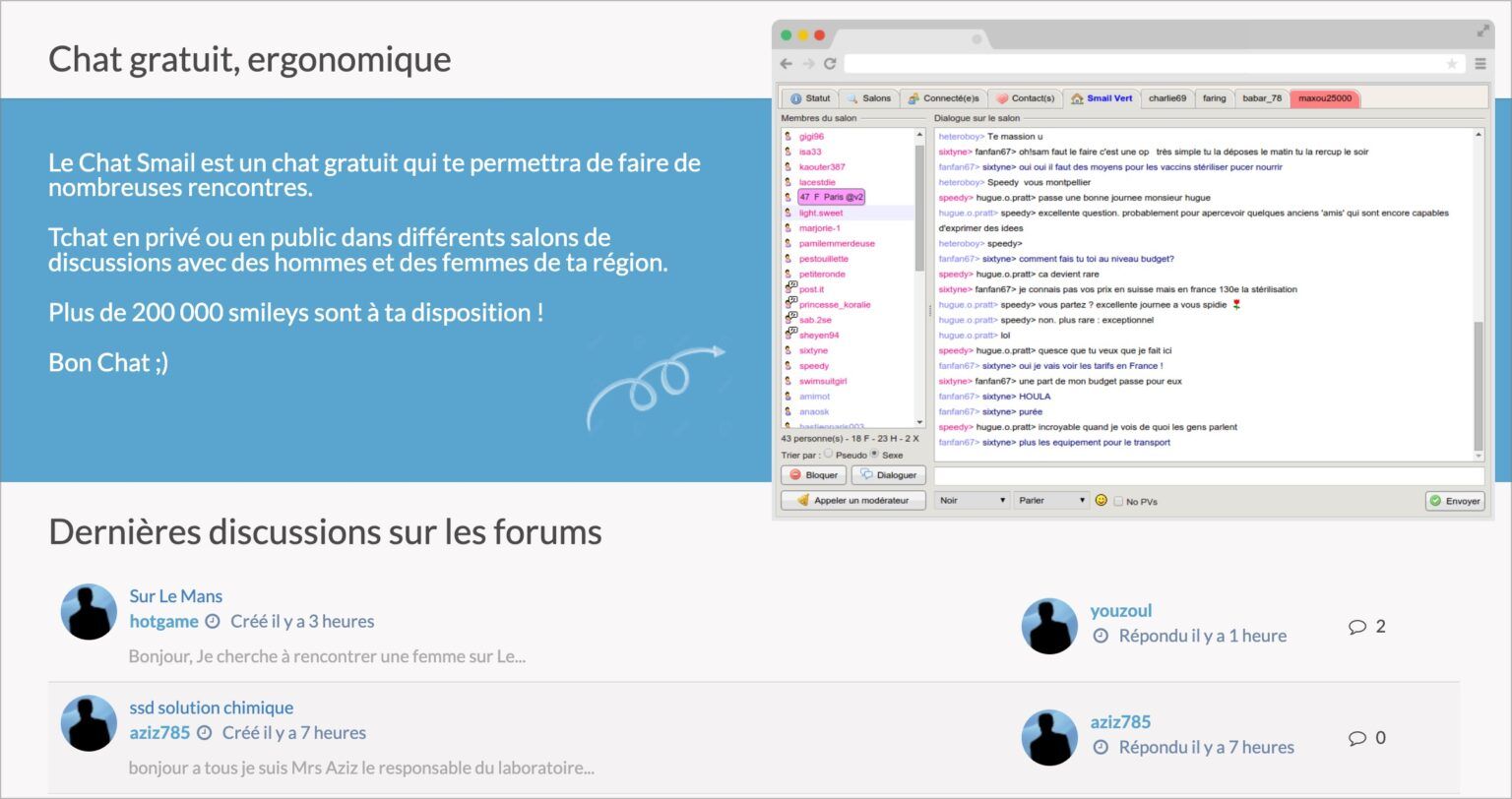 Smail : un site de chat et rencontre 100 % gratuit