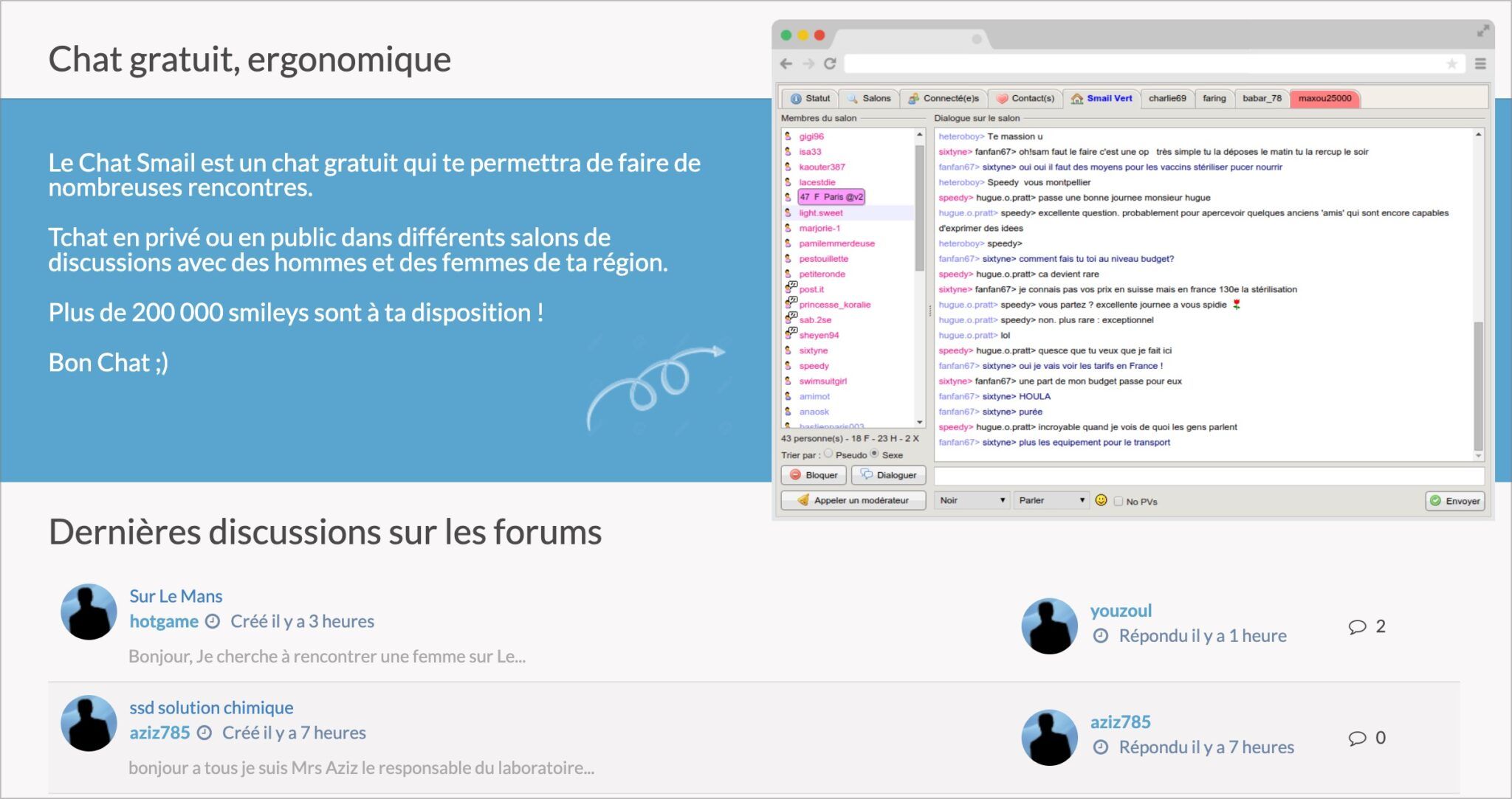 Smail : un site de chat et rencontre 100 % gratuit